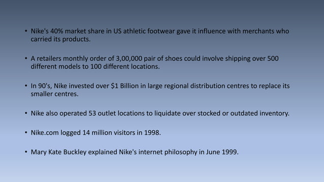 NIKE Channel Conflict | PPTX | Apparel Industry | Industries