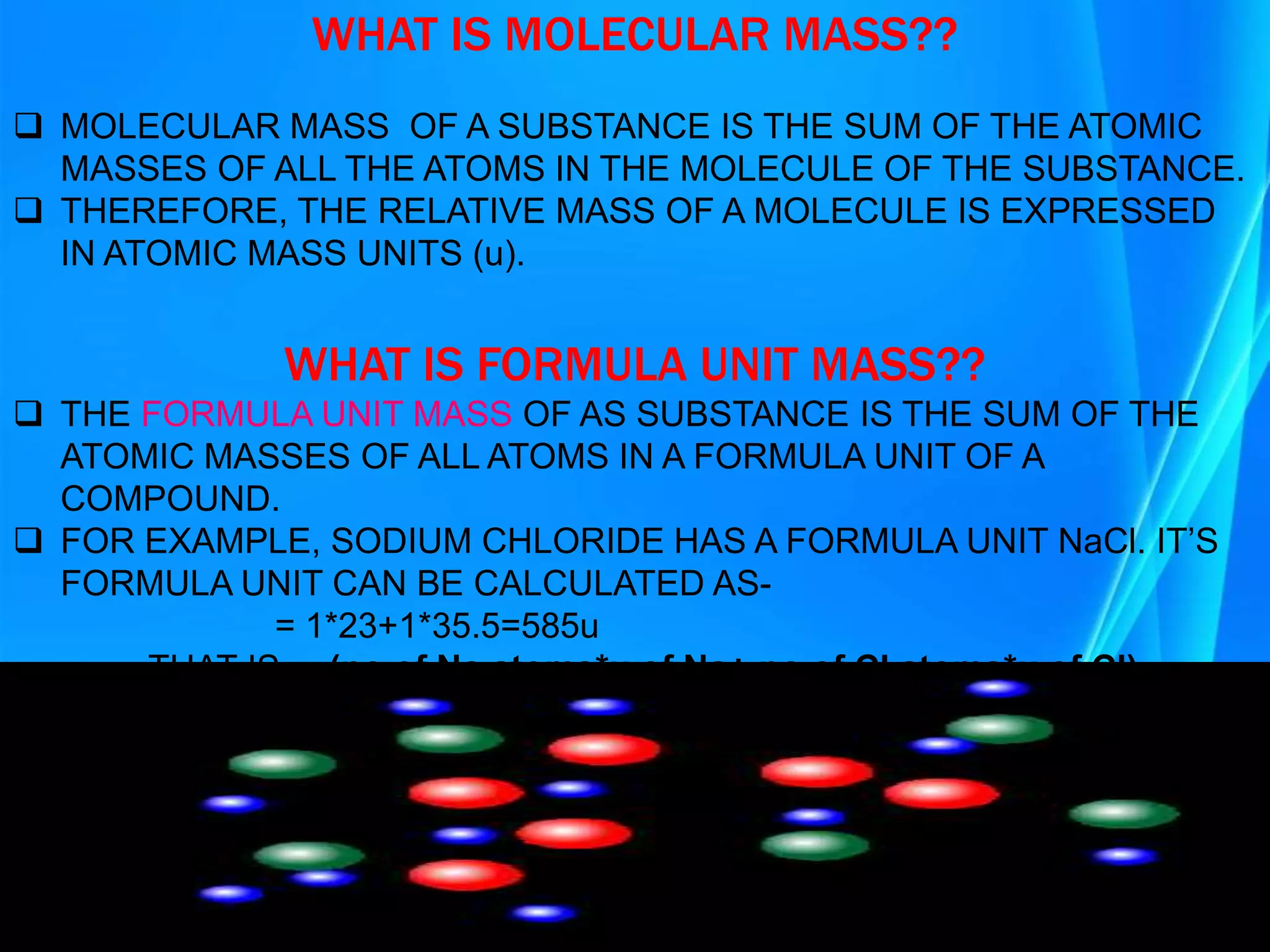 MOLECULAR MASS | PPTX