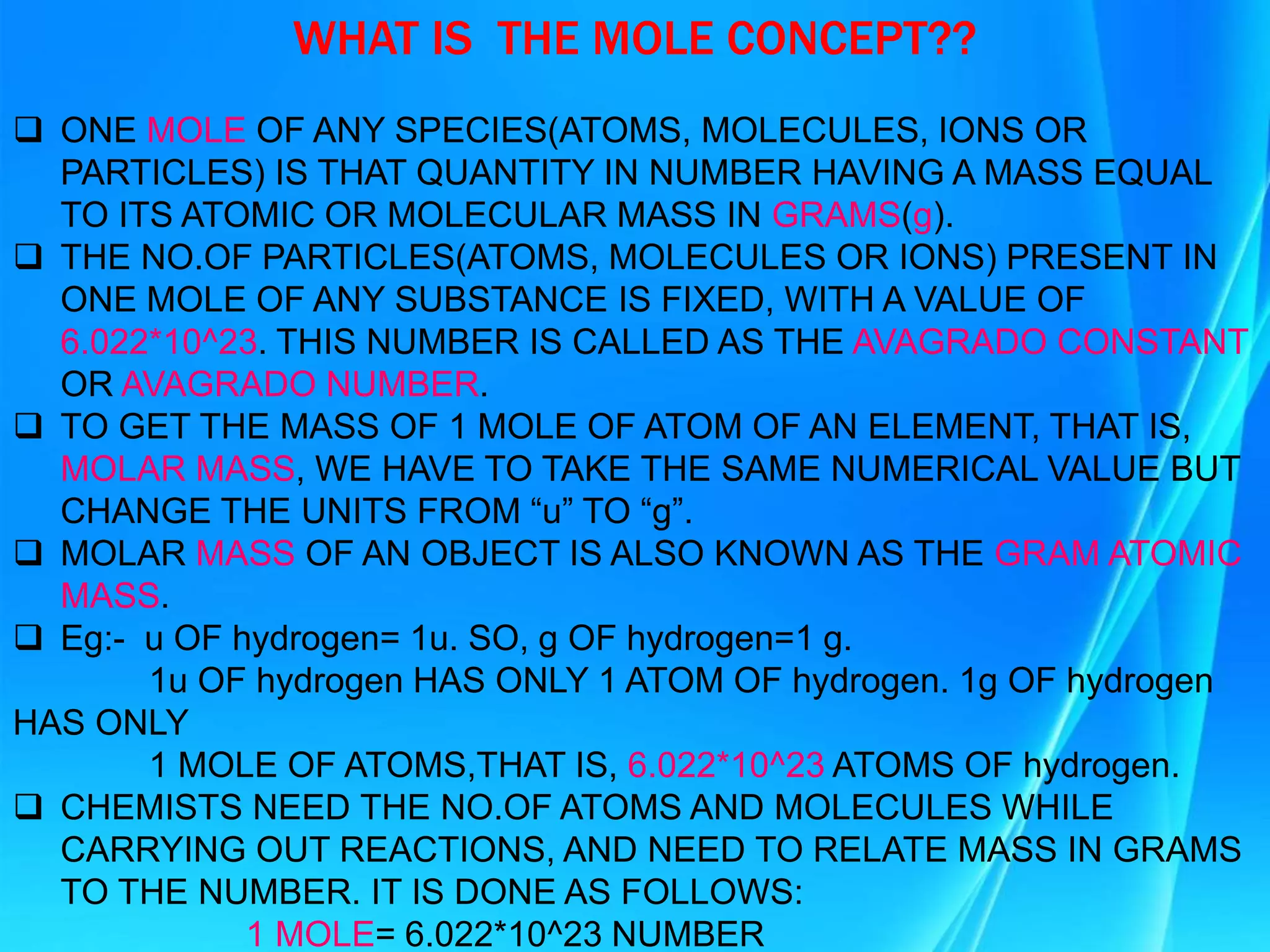 MOLECULAR MASS | PPTX