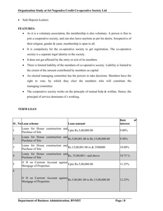 Organization study of credit co-operative society | PDF