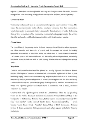 Organization study of credit co-operative society | PDF