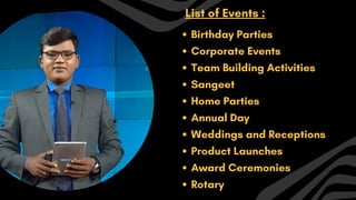 Male Emcee Mohanraj from Chennai for Birthday and Corporate Event | PDF