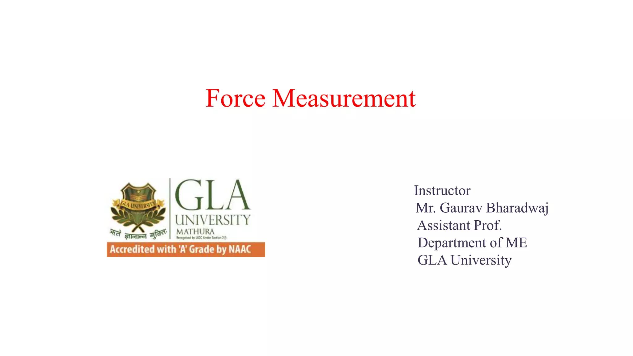 Force and torque measurement | PDF