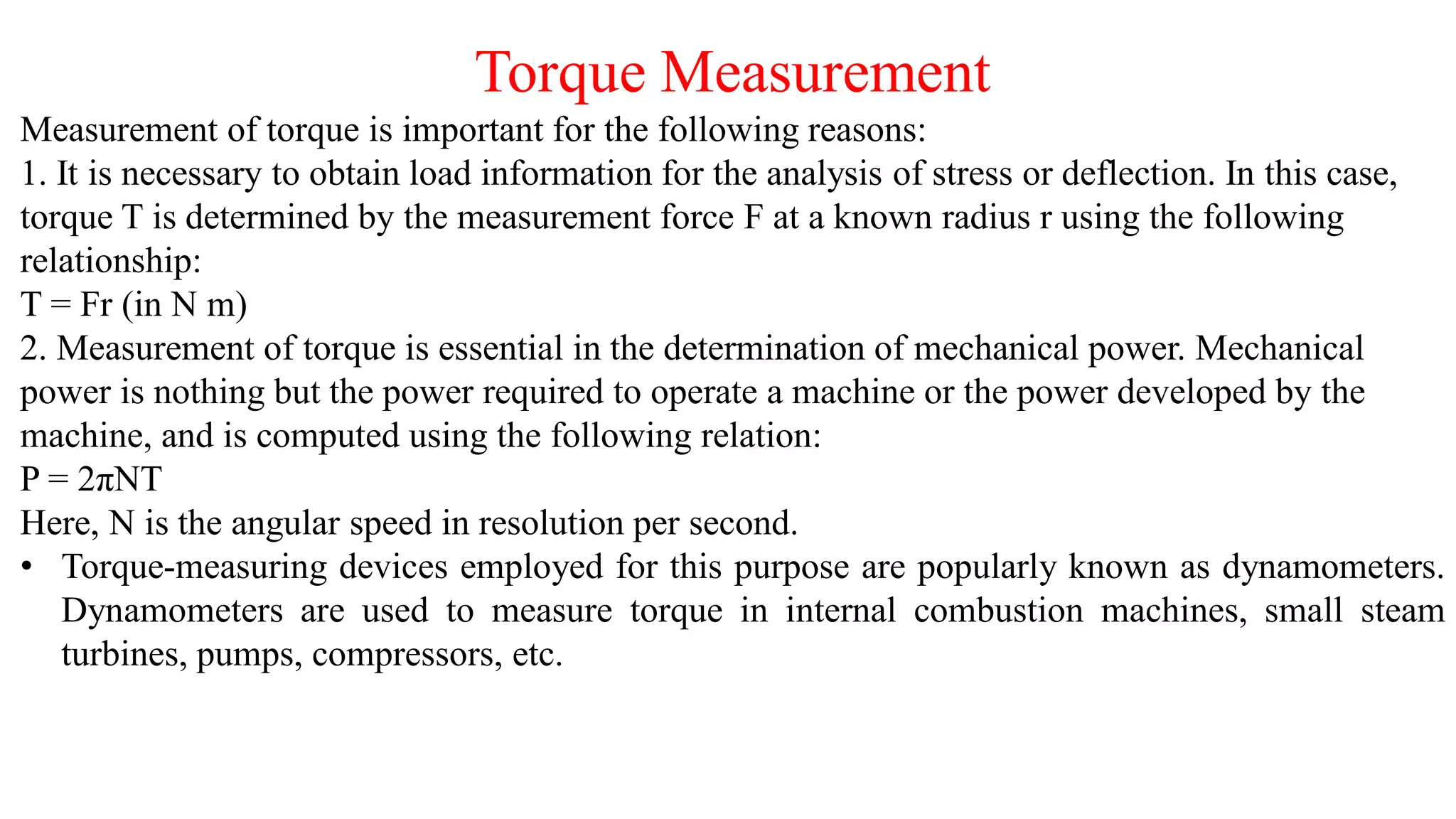Force and torque measurement | PDF