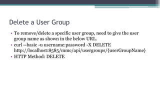 Mmc rest api user groups | PPT