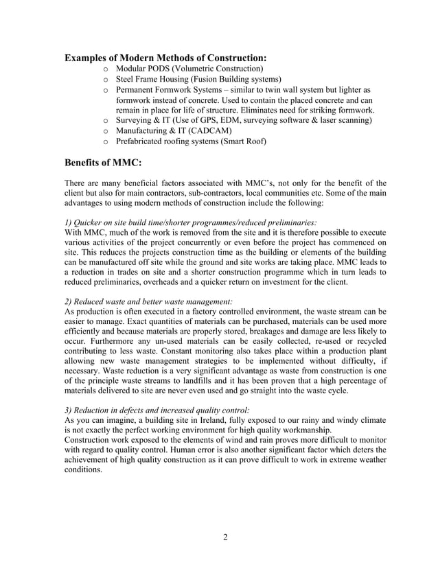 MMC Revision Notes | DOC | Construction Industry | Industries