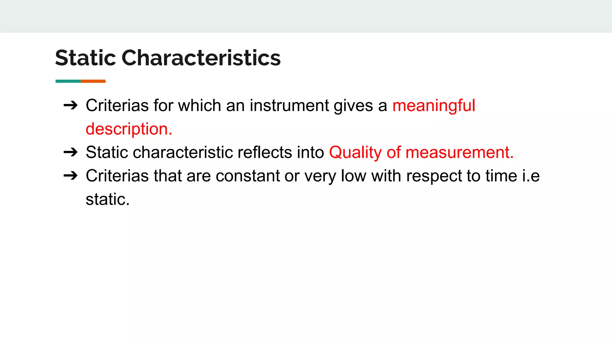 Static characteristics - Mechanical Measurements | PPTX