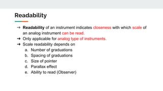 Static characteristics - Mechanical Measurements | PPTX