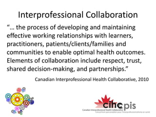 Interprofessional Collaborative Practice Education: Values, Communication & Tools | PPTX
