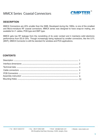 Mmcx connector series | PDF
