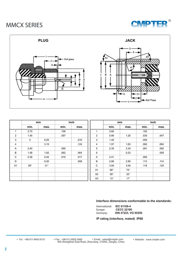 Mmcx connector series | PDF