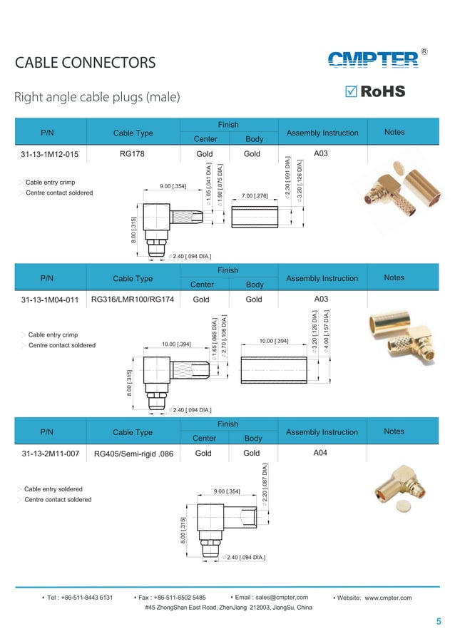 Mmcx connector series | PDF