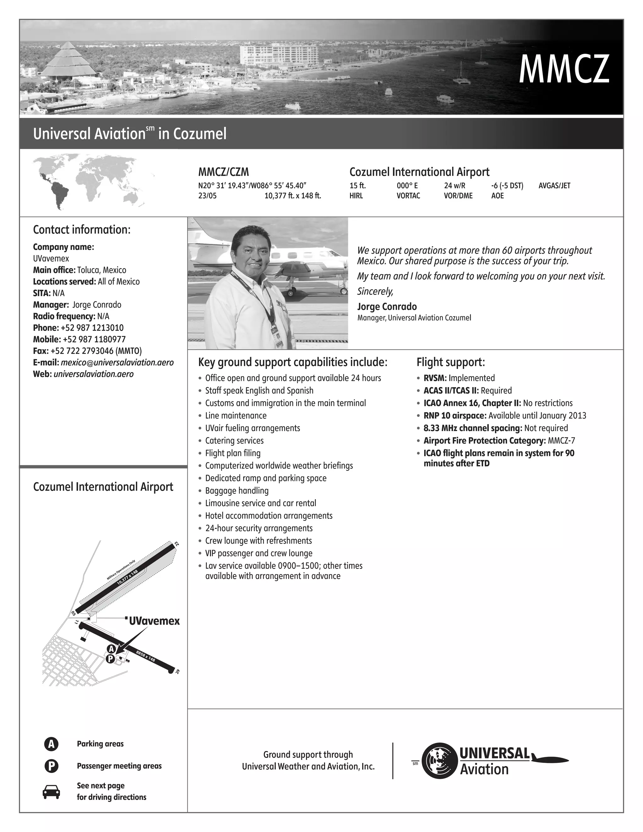 MMCZ FBO Ground Handling Agent Cozumel International Airport, Mexico | PDF
