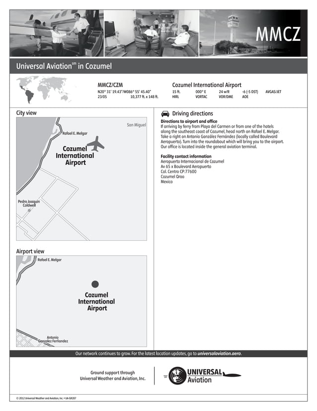 MMCZ FBO Ground Handling Agent Cozumel International Airport, Mexico | PDF