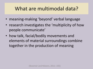 Analysing Multimodal Data | PPTX