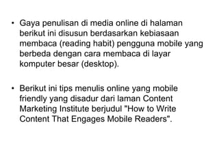 Gaya Penulisan Naskah Digital | PPT