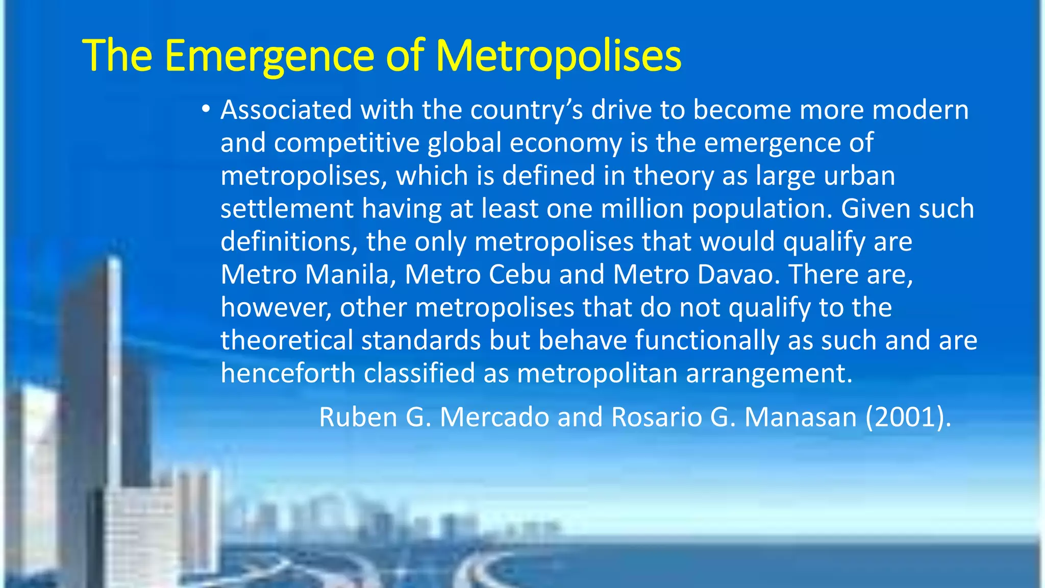 Metropolitan Governance Arrangement in the Philippines | PPTX