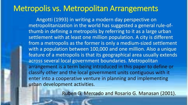 Metropolitan Governance Arrangement in the Philippines | PPTX ...
