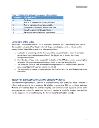 ONLINE Transparency and Accountability Index | PDF