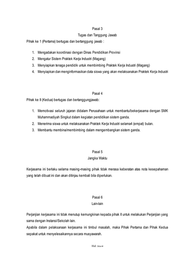 Nota Kesepahaman smk dengan DUDI | DOCX