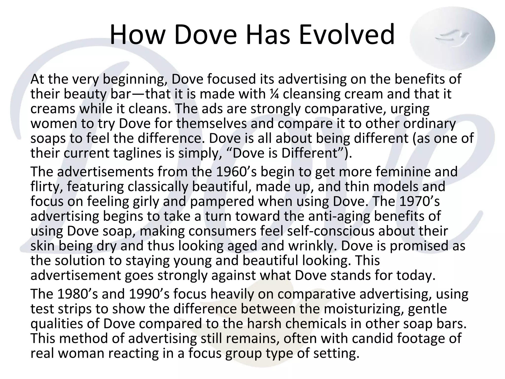 The evolution of Dove as a Brand | PPT