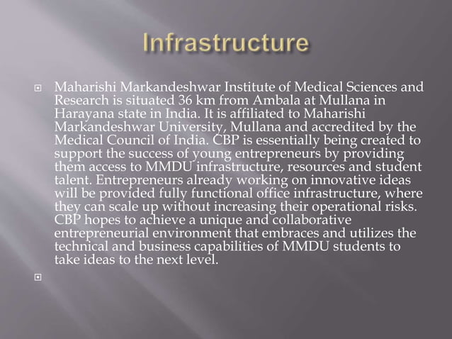 MMDU | PPTX | College Education | Education