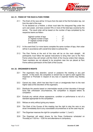 MME 2010-Regulation | PDF