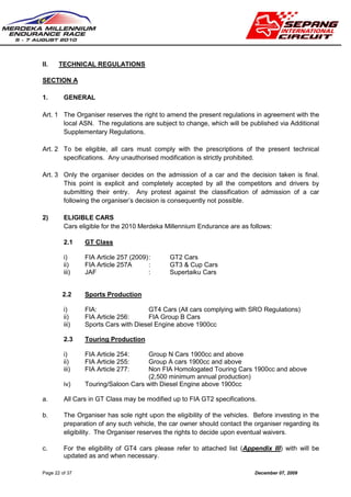 MME 2010-Regulation | PDF