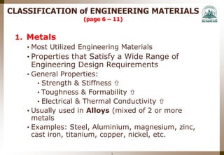 Mme 323 materials science week 1 - intro to materials science ...