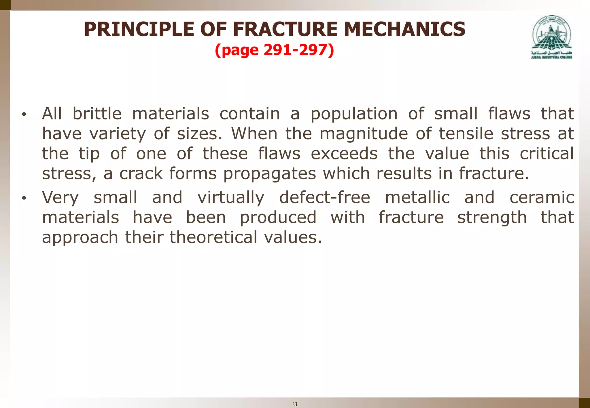 Mme 323 materials science week 11-12 - failure | PPTX