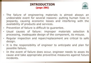 Mme 323 materials science week 11-12 - failure | PPTX