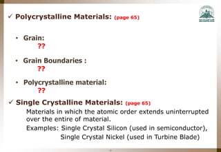 Mme 323 materials science week 3 - fundamental of crystallography | PPTX