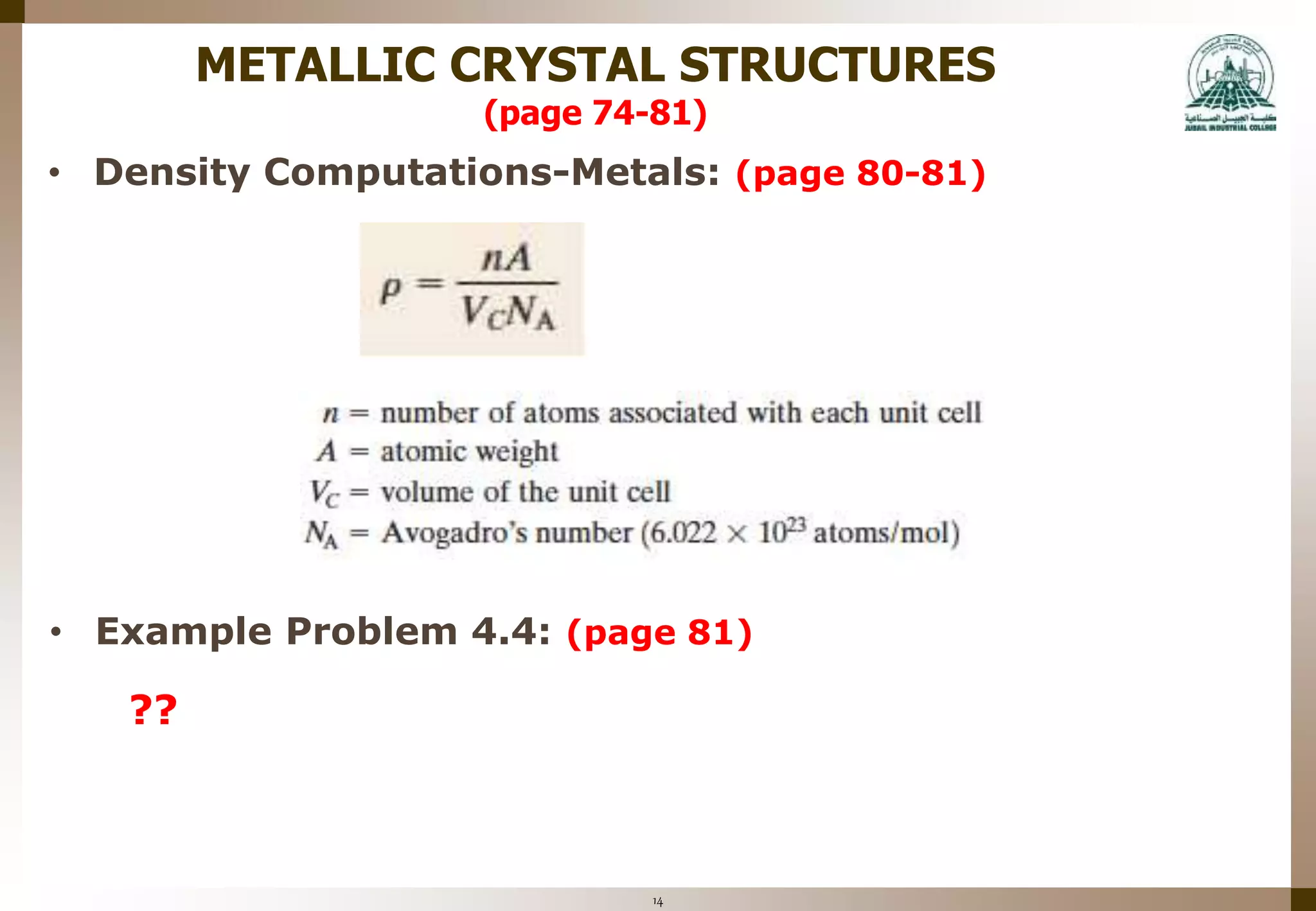 Mme 323 materials science week 4 - structure of crystalline solids | PPTX
