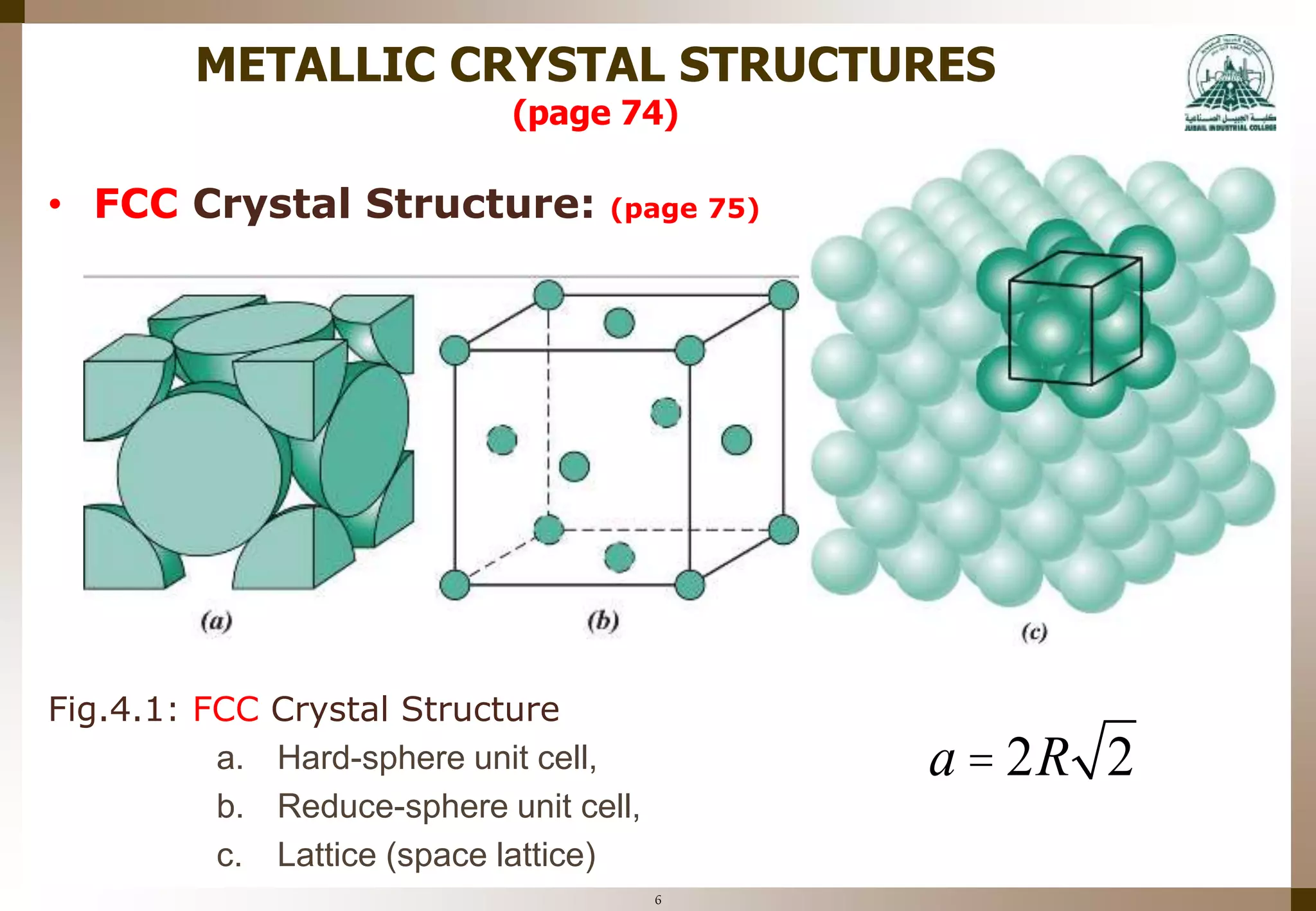 Mme 323 materials science week 4 - structure of crystalline solids | PPTX