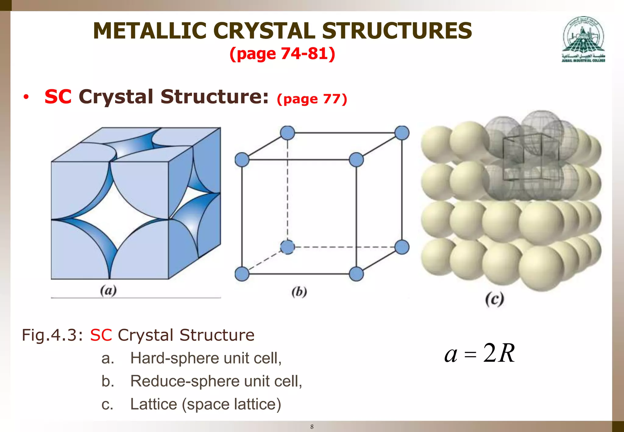 Mme 323 materials science week 4 - structure of crystalline solids | PPTX