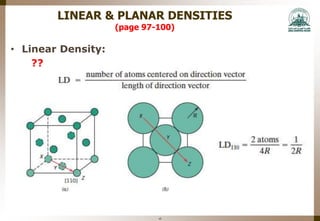 Mme 323 materials science week 4 - structure of crystalline solids | PPTX