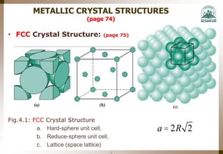 Mme 323 materials science week 4 - structure of crystalline solids | PPTX