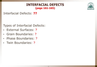 Mme 323 materials science week 5 - imperfection in solids | PPTX