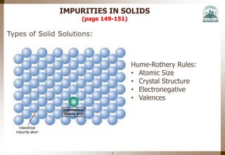 Mme 323 materials science week 5 - imperfection in solids | PPTX