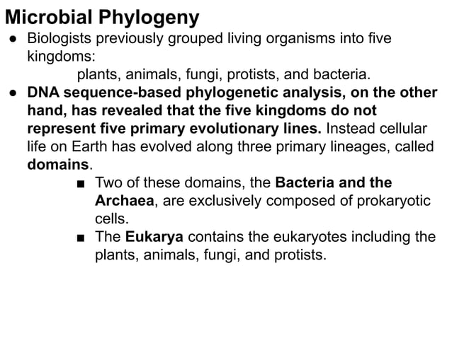 Microbes, Man and Environment (Microbial Evolution & Phylogeny ).pptx ...