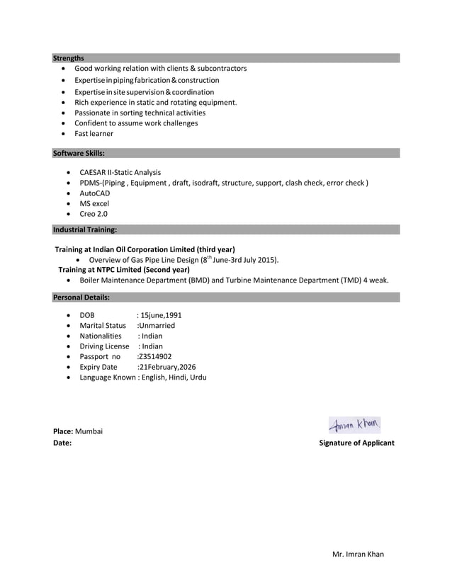 Mechanical (piping) engineer | PDF