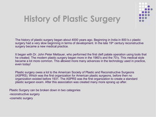 0854746 Plastic Surgery | PPT