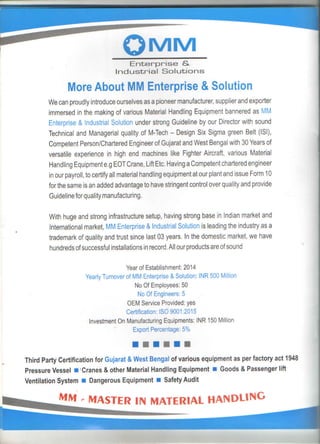 JIB AND EOT CRANE By Mm Enterprise | PDF