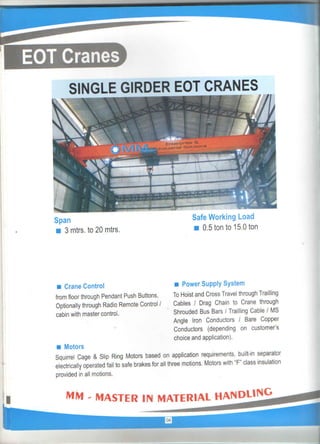 JIB AND EOT CRANE By Mm Enterprise | PDF