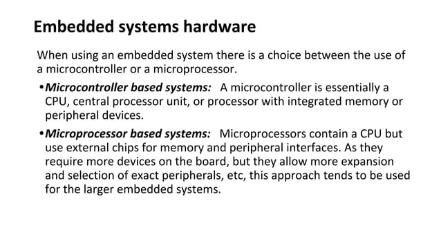 Lecture on Embedded System, introduction, types | PDF | Computing | Technology & Computing