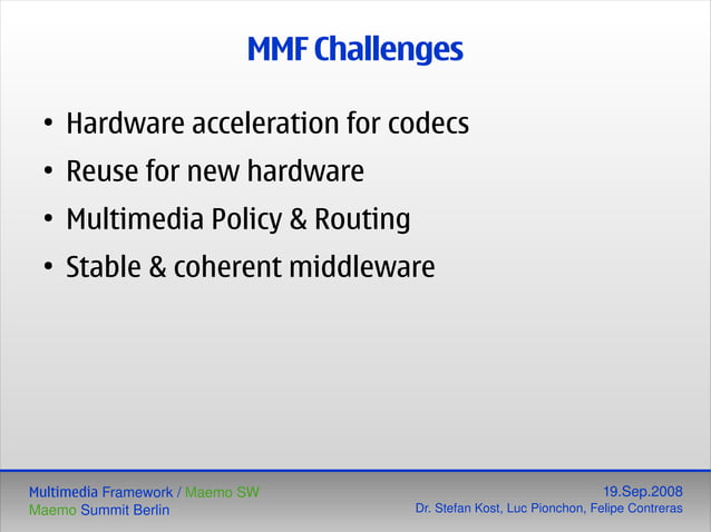 Maemo Multimedia Framework | PDF