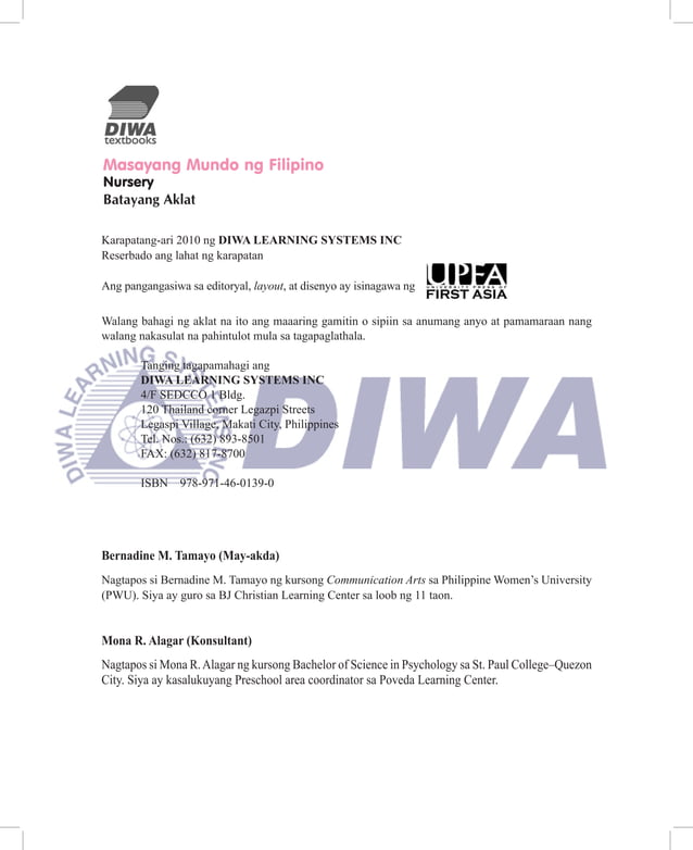 Masayang Mundo ng Filipino - Nursery | PDF