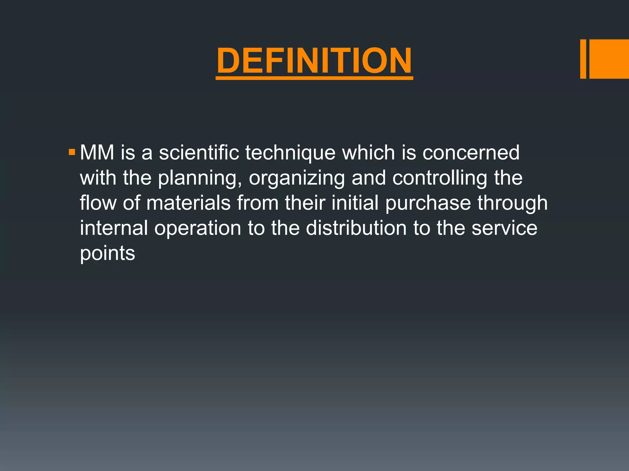 MATERIALS MANAGEMENT | PPTX