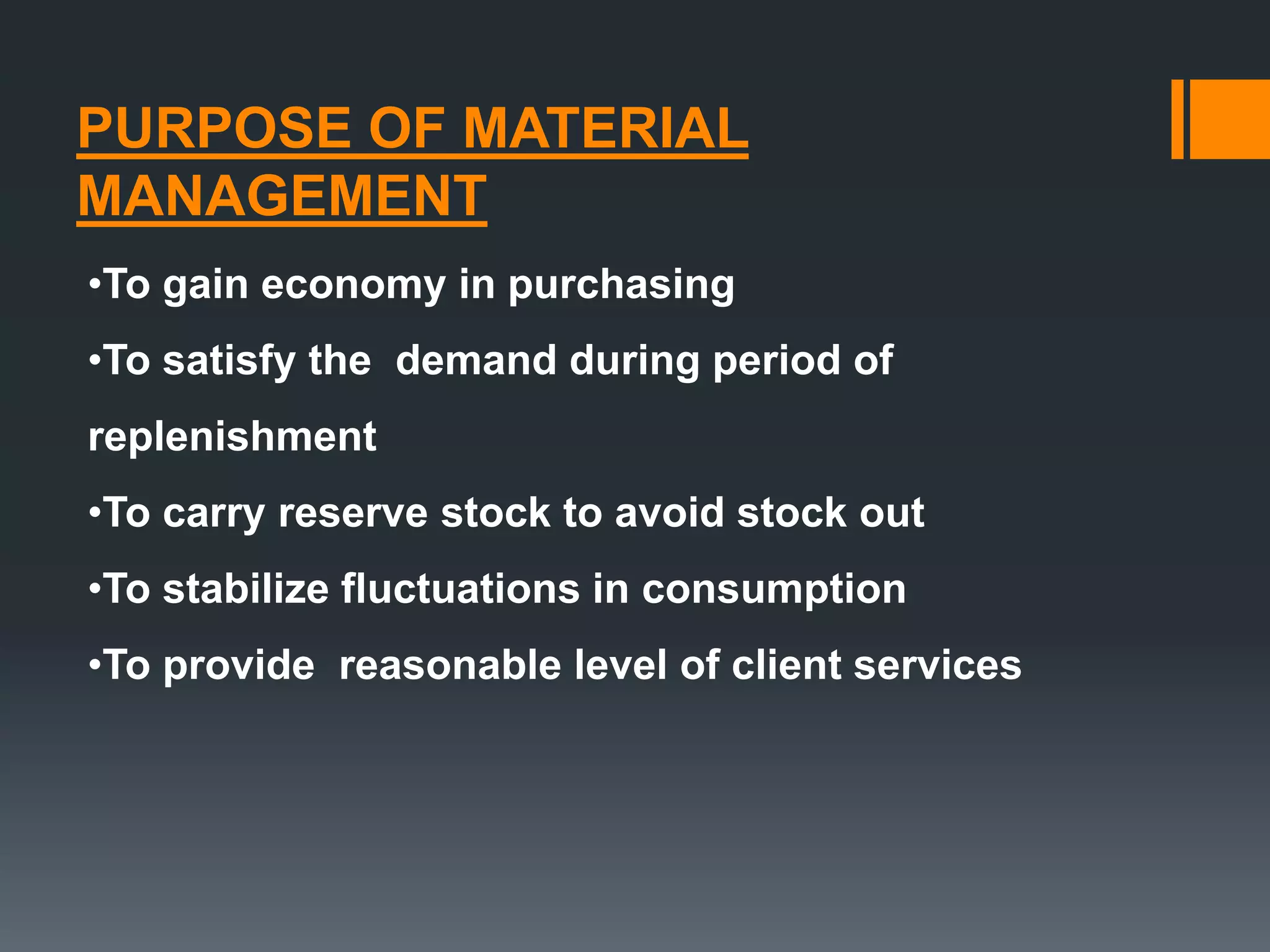 MATERIALS MANAGEMENT | PPTX