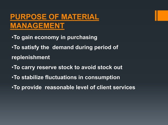 MATERIALS MANAGEMENT | PPTX